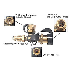 Unifit Propane Brass 4-Port Tee Adapter Kit with 5 ft and 12 ft Hose for Motorhomes Tank RV Camping