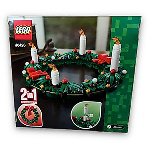Lego Holiday Bundle, Christmas Tree (40573) and Wreath (40426), 2-in-1 Building Toy Set, Christmas, (1294 Total Pcs)