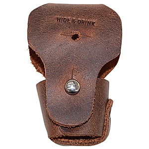 Hide & Drink, Leather iPhone Charger Holder/Cord Organizer/Travel Essentials/Phone Accessories, Handmade Includes 101 Year Warranty :: Bourbon Brown