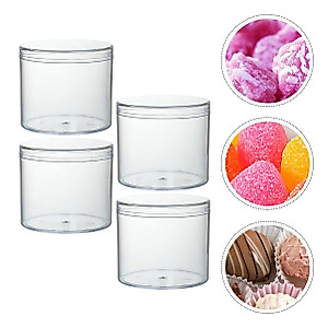 Gadpiparty Air Proof Cookie Jar 8 Pcs Home and Lid Round, Jars Chocolate Jar Party Containers with for Cylinder Cookie Wedding Treat Proof Sweets Transparent Jewelry Airtight Container Moist Small g