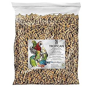 HARI Tropican Bird Food, Hagen Parrot Food with with Peanuts & Sunflower Seeds, Maintenance Sticks, Lifetime Formula, 20 lb Bag