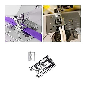 DREAMSTITCH SA192 F067 7mm Double Piping Presser Foot for All Low Shank and High Shank (Use Master Shank) Singer,Brother,Babylock,Janome,White,Juki,Janome,New Home,Simplicity,Elna Sewing Machine