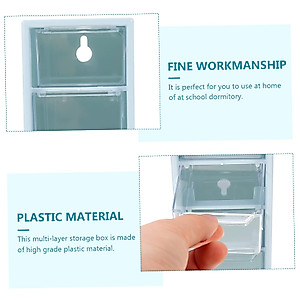 Ciieeo Box Jewelry Storage Box Clear Plastic Storage Bins Jewelry Case Storage Drawer Makeup Storage Cabinet Desk Top Organizer Clear Dresser Storage Shelves Plastic Small Tool