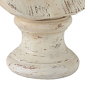 Kensington Hill Classic Greek 17 1/2" H Antique White Bust with Black Round Riser