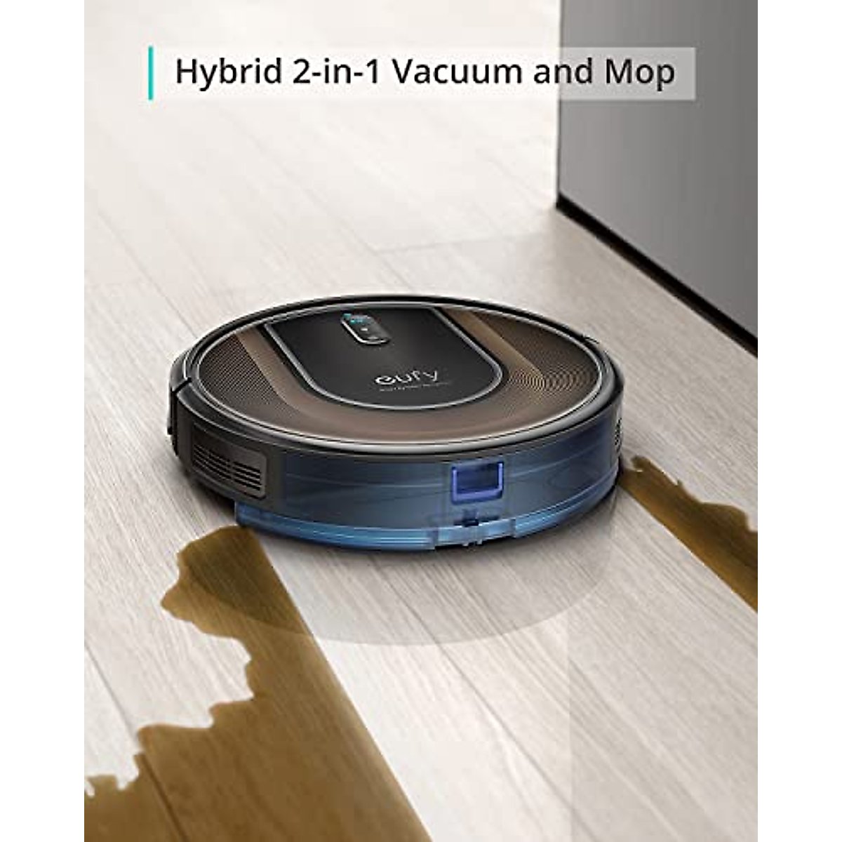 eufy by Anker, RoboVac G30 Hybrid, Robot Vacuum with Dynamic Navigation 2.0, 2-in-1 Vacuum and Mop, 2000 Pa Suction, Wi-Fi, Boundary Strips, Ideal for Pet Owners