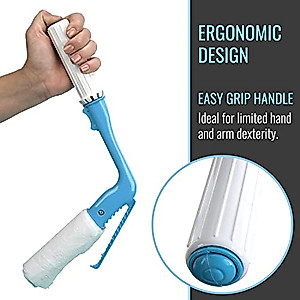 SP Ableware Maddak Toilet Aid Tools, Self Wipe Bathroom Toileting Aid, Long Reach Comfort Wipe, Reach 9.75 Inches, Autoclavable
