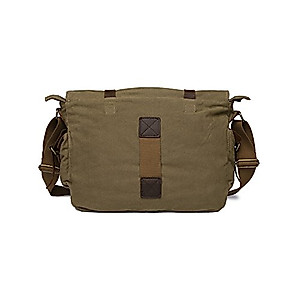Sechunk Canvas Leather Messenger Bag Shoulder Cross Body Men Military Travel Laptop Camera Purse small-13‘’