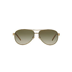 Ralph by Ralph Lauren RL-RA4004-101/13 Gold and Cream with Brown Gradient Lenses Women's Sunglasses
