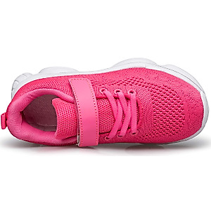 MURDESOT Kids Shoes Toddler Boys Girls Athletic Running Sports Strap Sneakers for Toddler/Little Kid/Big Kid Size 2 Pink