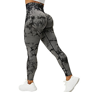 VOYJOY Seamless Leggings for Women High Waist Yoga Pants Scrunch Butt Lifting Elastic Tights
