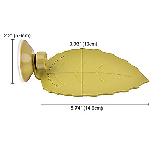 WEAVERBIRD Turtle Terrace Basking Platform Small or Amphibian Turtle Frog Crab and Tank Decoration, Leaf Shape Design