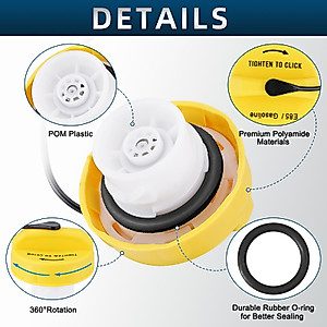 Fuel Tank Cap Gas Cap Compatible with Dodge Jeep Chrysler, 2011-2019 Journey, 2014-2017 Cherokee, 2011-2013 Grand Cherokee，2008-2019 Grand Caravan Replace# 52030379AB