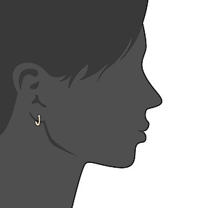 DISENO Diamond Earrings in 10k Yellow Gold Huggie Hoop Earrings with Natural Diamonds 0.04 Carat (F-G Color, SI1-SI2 Clarity) Fine Jewelry for Women Ideal Gifts for Birthday, Wedding