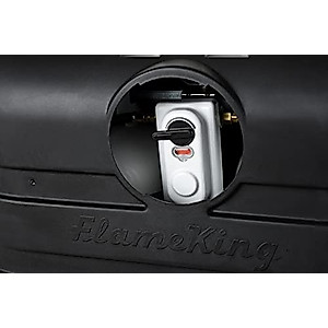 Flame King Dual 20LB LP Propane Tank Light Plastic Heavy Duty Cover for RV, Travel Trailer, Camper - Black