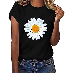 JEGULV March 20-25 Women Clothes Graphic Tees for Women Short Sleeve Loose Fit Tops Basic Casual Soft Blouse T-Shirts Summer Plus Size Tops 2025 On Amazon Today Prime Clearance Amaon Prime