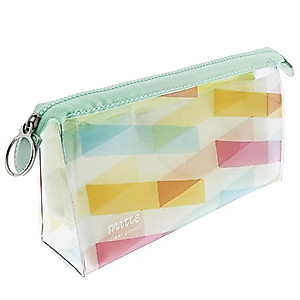 SUN-STAR Gusset Clear Pouch "mitte" Large Capacity, for Pencil Case and Cosmetic Pouch, Colorful