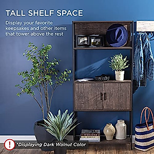 Best Choice Products 4-Tier Bookshelf, Tall Bookcase, Wood Storage Cabinet for Living Room, Bedroom, Entryway, Home Office w/Cabinet, Enclosed Storage, Shelf Space, Metal Sturdy Frame - Light Oak