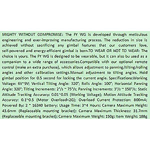 GOWE 3-axis Wearable Gimbal Stabilizer for GoPro Hero 3 3+ 4 SJCAM SJ4000 and Similar Shaped Action Cameras