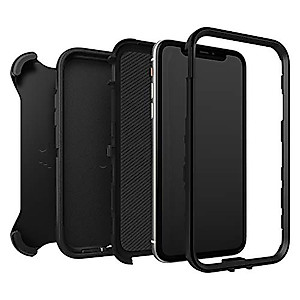 OtterBox iPhone 11 (Non-retail/Ships in Polybag) Defender Series Case - Non-retail/Ships in Polybag - BLACK, rugged & durable, with port protection, includes holster clip kickstand