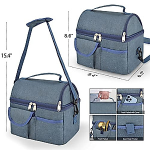 MOSTCOS Cooler Lunch Bag 8.5L Leakproof Lunch Tote for Women/Men, Freezer Lunch Box Carrying Bag for Work Picnic Hiking