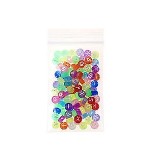 Somoga 200 PCS 2" x 3" Thick 4 Mil Small Clear Zip Poly Bags Plastic Reclosable Zip Seal Lock Bags Heavy-Duty Necklace Ring Coin Beads Jewelry Pill Zipper Bag