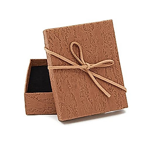 Small Jewelry Gift Boxes for Necklace, Earring, Ring, Pendant, Bracelet, Anklet, Jewelry Holder, Packaging Box with Lids, Bow, Velvet Inner (3.6 x 2.7 x 1 Inch, 12 Pack)