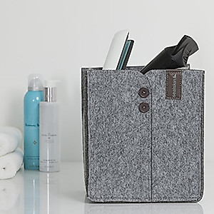 Sealskin Felt Storage Basket, 22 x 25 x 20 cm, Grey