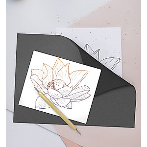 MyArtscape Graphite Transfer Paper - 9" x 13" - 25 Sheets - Waxed Carbon Paper for Tracing (Black)