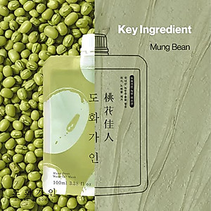 House of Dohwa, Mung Bean Wash Off Facial Mask | Domestically Harvested Ingredients, Sebum Control | Product of Korea - 3.38 fl. Oz