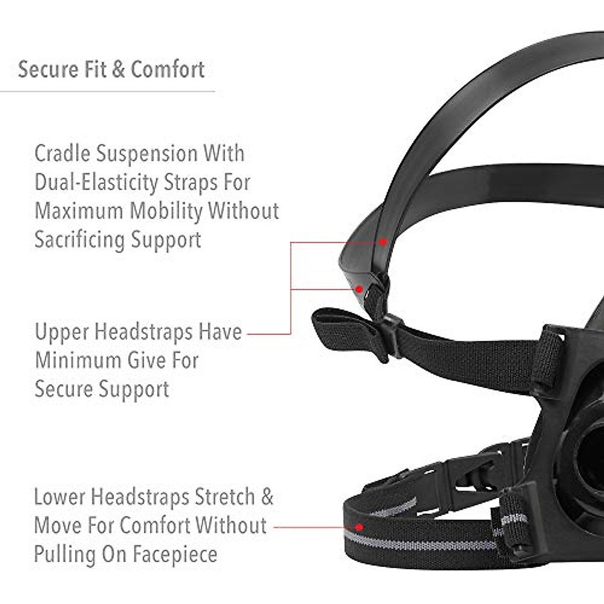 North by Honeywell 7700 Series Niosh-Approved Half Mask Silicone Respirator, Medium (770030M), Black