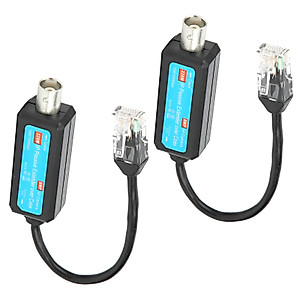 1 Pair Passive Ethernet Extender Over Coax IP Passive Extender Ethernet Over Coax Plug and Play Over for Web Camera