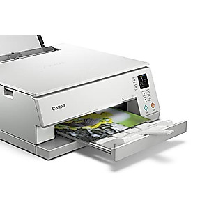 Canon TS6320 All-in-One Wireless Color Printer with Copier, Scanner and Mobile Printing, White, Works with Alexa