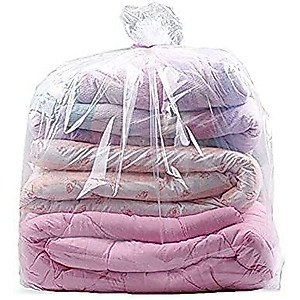 32x39 Inches Comforter Storage Bags Dustproof Moistureproof Jumbo Plastic Storage Bags for Blanket Clothes and Big Plush Toys Set of 10