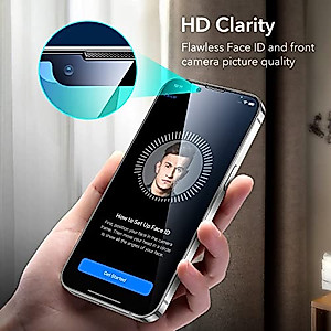 ESR Tempered-Glass Screen Protector Compatible with iPhone 14 Plus and iPhone 13 Pro Max, with Easy Installation Frame, Military-Grade Protection, Ultra Tough, Scratch Resistant, 3 Pack