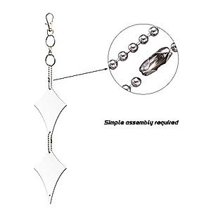 EACILLES Reflective Discs to Keep Birds Away, Hanging Reflectors to Scare Birds Away from Your House and Garden, 16 Diamond Discs