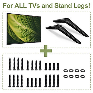 TV Stand Screws and Washers for All TV Stand Legs Screws Kit for TCL Hisense Samsung LG Vizio JVC Onn Sony Toshiba Insignia Westinghouse Philips Sharp Roku TV Legs Universal TV Stand Screws