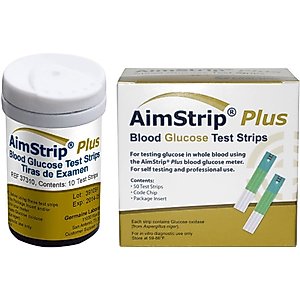 AimStrip 37350 Plus Blood Glucose Test Strips