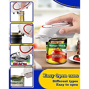 Smooth Edge Electric Can Opener, One-Touch Automatic Can Opener Opens Almost All Can Sizes, Kitchen Utensils for Housewives, Seniors and Arthritis Sufferers, Best Gift for Women