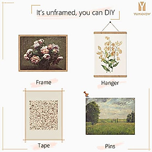 Vintage Botanical Wall Art Decor - Farmhouse Wall Decor for Bedroom Living Room Bathroom - Flower Poster Floral Pictures Plant Wall Prints for Kitchen Decor - Rustic French Country Room Decor Set of 5