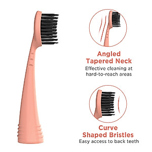 Replacement Toothbrush Heads with Covers for Burst (8 Count, Black)