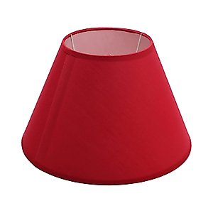 Othmro Lamp Shades Small Fabric Floor Shades Hand Crafted-Off Lampshades UNO Style Table Lamps Lampshades with Adapter for E27 E14 Base Bedroom Living Room Red