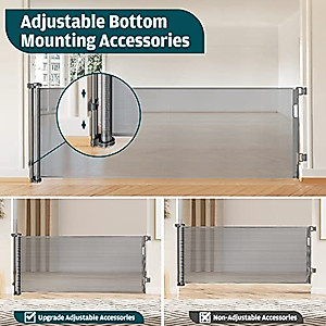 105 Inch Extra Wide Baby Gates for Large Openings, Retractable Baby Gates 35” Tall, Extra Long Baby Gate Child Gates for Wide Openings Large Dog Gate for Doorways Long Dog Gate Indoor Outdoor, Grey