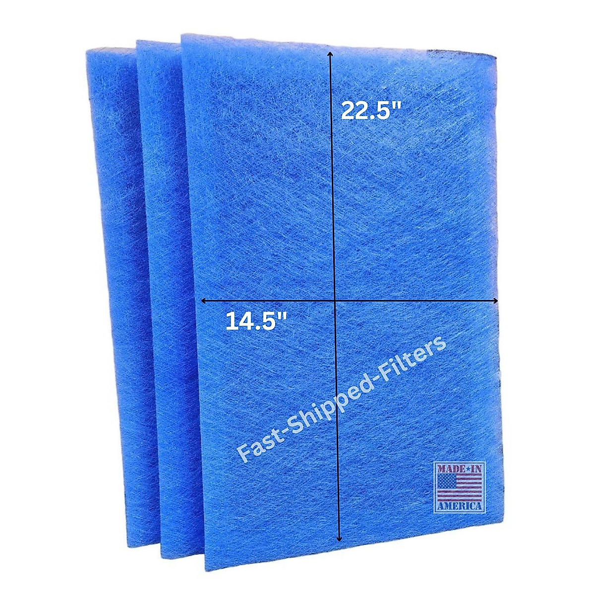 Fast-Shipped-Filters 3 Pack 16x25 Replacement Filter Pads Compatible with Dynamic Air Cleaner 16x25 Refill Blue