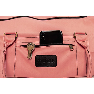 Kindfolk Yoga Mat Duffel Bag Canvas with Pocket and Zipper (Pink)