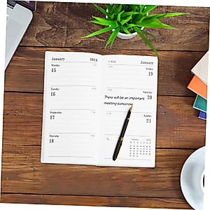 MAGICLULU 3pcs 2024 Diary English Notebook English Agenda Planner Notebook for 2024 Daily Task Planner Academic Notebook Time Management Planner Schedule Small Notebook Pocket Paper Work