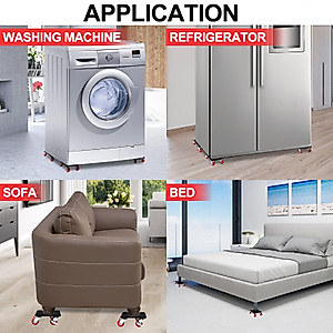 OCGIG 4 Packs Furniture Mover with Wheels, Heavy Duty Furniture Moving Dolly, Furniture Moving Sliders Lifters Tool Set for Refrigerator, Sofa, Cabinet, Maximum Load 3000LBS