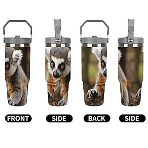 SYJTGDE Large Capacity Car Cup Monkey Lemur Cute Fashionable Upgrade Car Cup Advanced And Beautiful Travel Cup