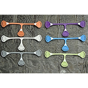 [Neutral 5 pack] Snappi Cloth Diaper Clips | Replaces Diaper Pins | Use with Cloth Prefolds and Cloth Flatfolds