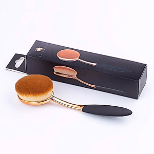 Yoseng Oval Foundation Brush Large Toothbrush Makeup Brushes Fast Flawless Application Liquid Cream Powder Foundation（Pack of 2）