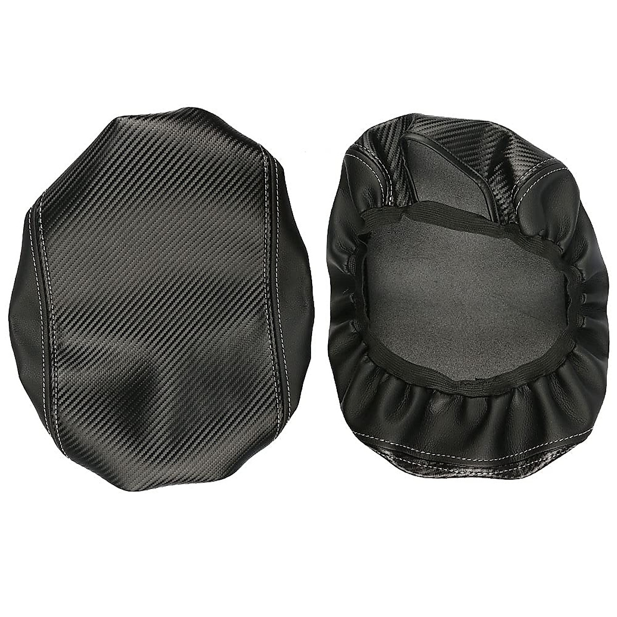 sportuli Center Console Cover Anti-Scratch Leather Armrest Pad Replace for 2019 2020 2021 2022 2023 Dodge RAM 1500 2500 3500 Accessories, for All Makes & Models with Bucket Seats (Carbon Fiber)